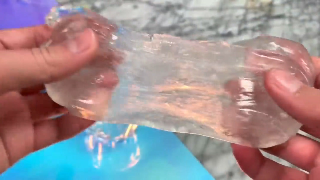 2种方法自制无硼砂无胶水史莱姆,都是家中材料,方法简单易成功