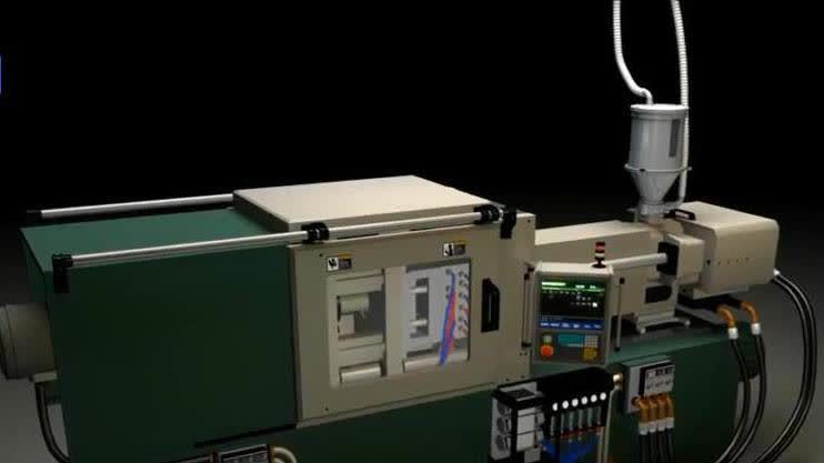3D演示注射成型加工原理,机械行业值得一看