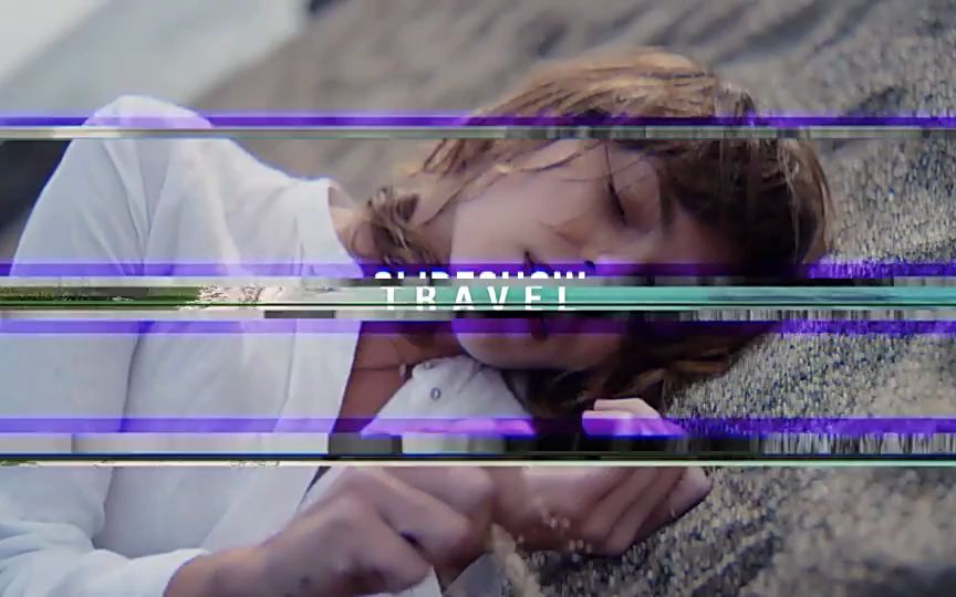 AE模板-100种独特数字折射色差效果转场过渡