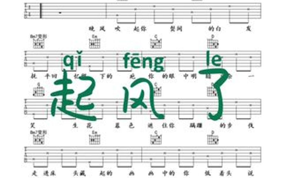 Bm7变形和弦按法:左手食指按5弦2品,中指3弦2品,小拇指2弦3品