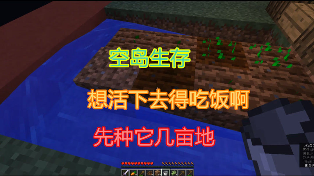 我的世界:空岛生存,要想活下去就得吃饭,先种它几亩地!