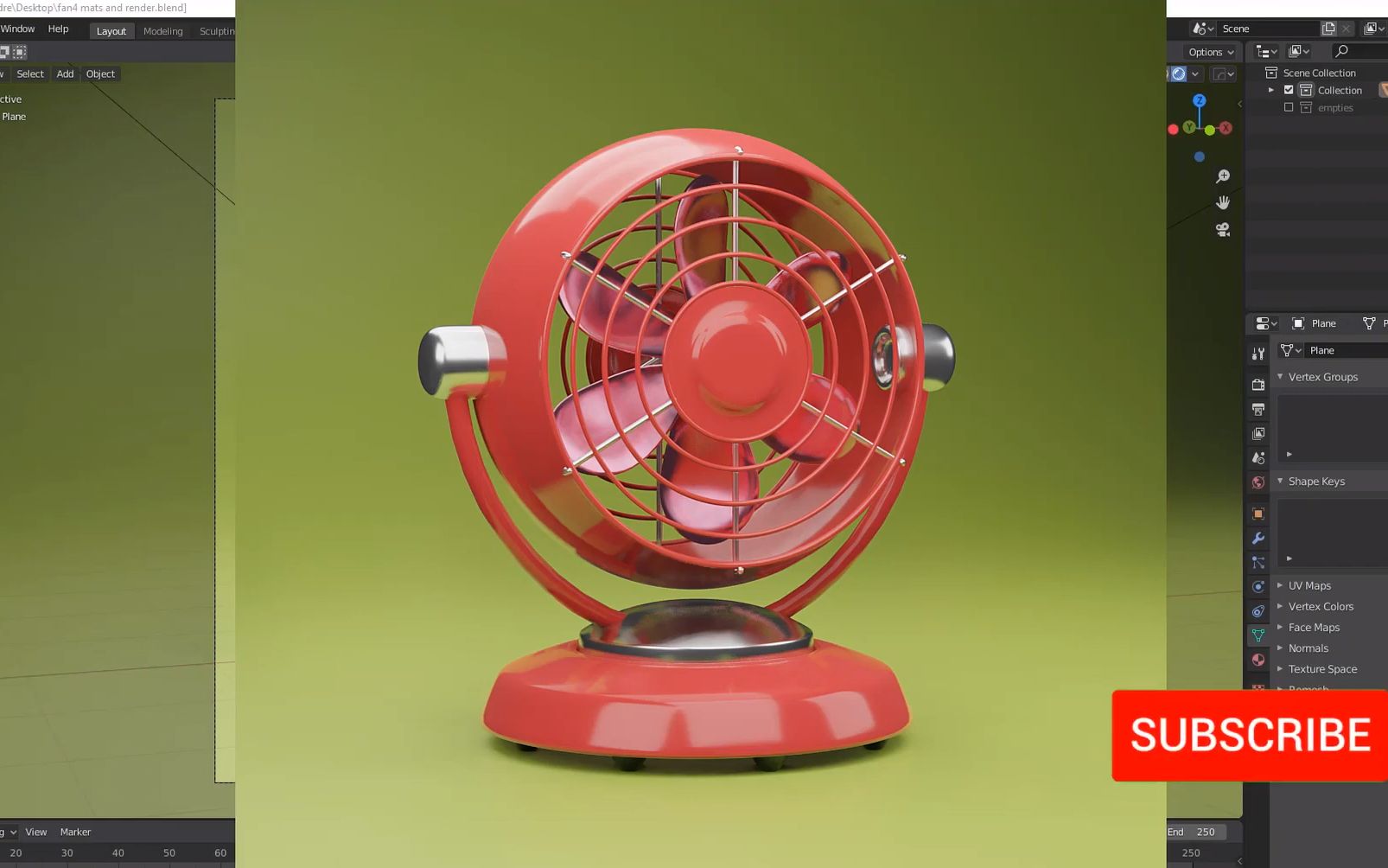 Blender-2.8x-制作电风扇建模到渲染