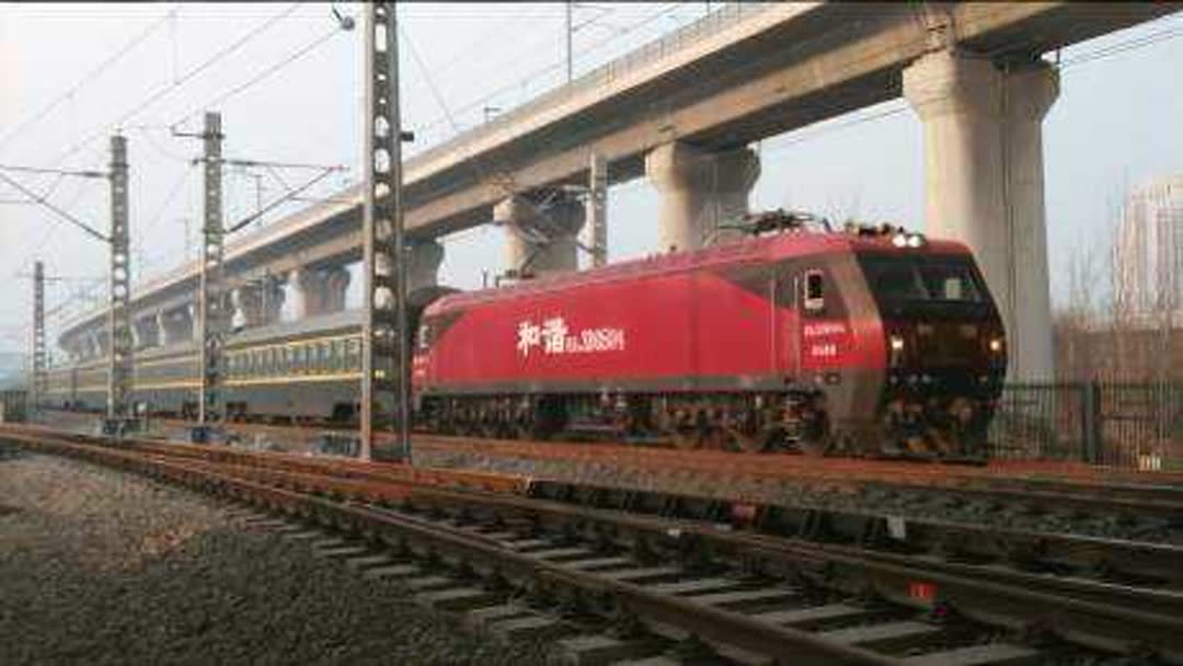 由广州东开往沈阳北的Z11次接近天津北站通过不办客。