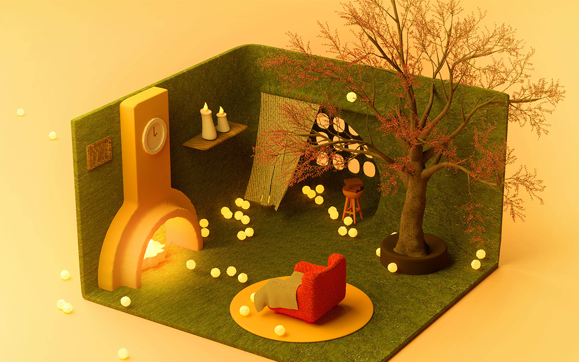 【C4D】清新小房子的全套教程