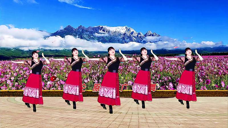 广场舞《我是你的格桑花》,藏歌美舞,赏心悦目