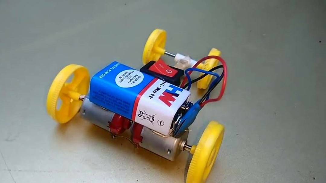 玩具车不用再买了,和孩子一起动手,自制简易电动玩具车