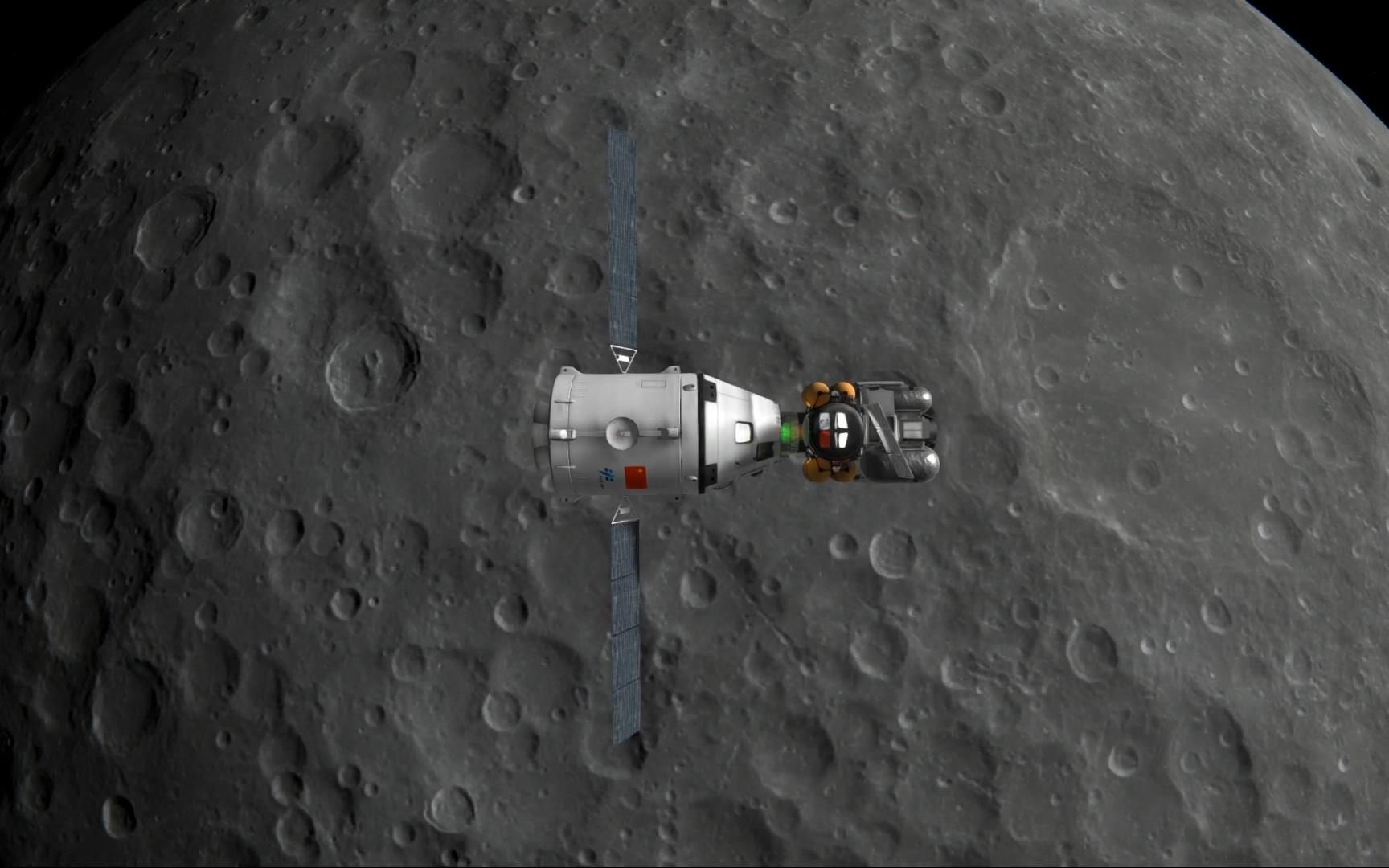 动画模拟2030年登月全过程(2):发射“星舟”1号载人飞船