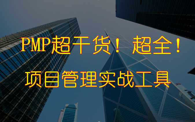 PMP超干货!超全!项目管理实战工具! PMBOK工具课知识点讲解!