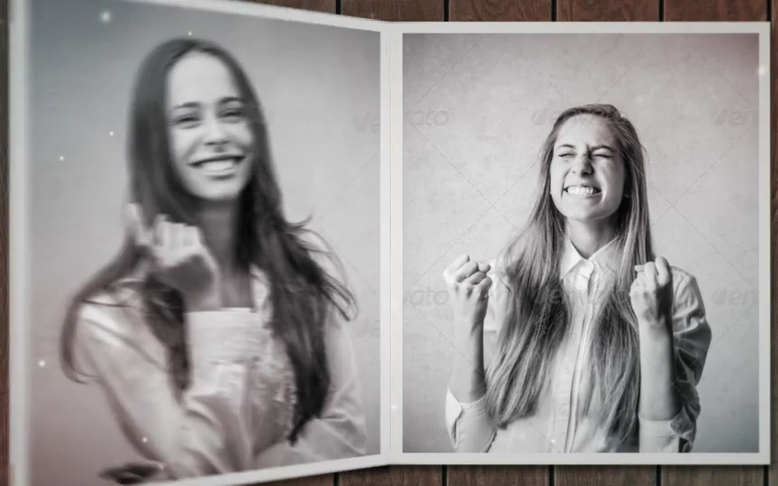 AE模板-翻页特效的幻灯片视频相册视频同学聚会视频家庭影集视频...