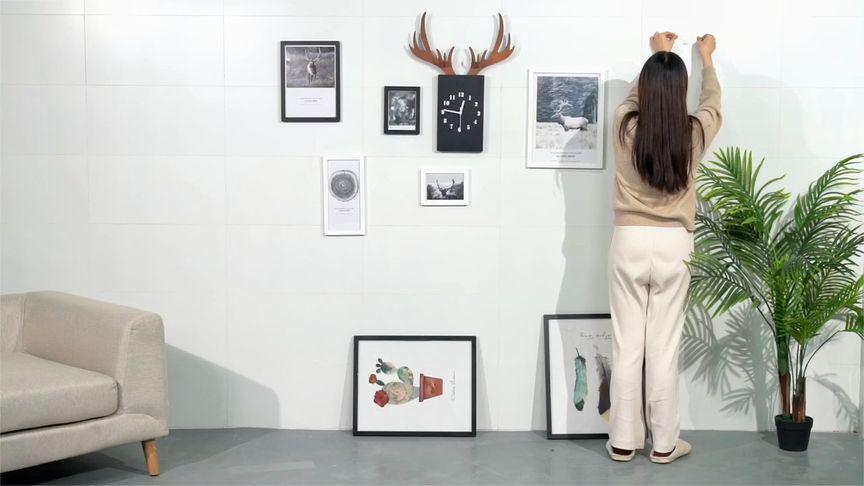 新房装好了打孔伤墙,粘胶留痕,相框咋挂呢?美女用它牢固又美观