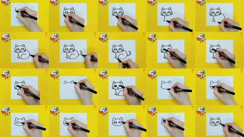 超简单简笔画教学「动物篇」-小猫咪