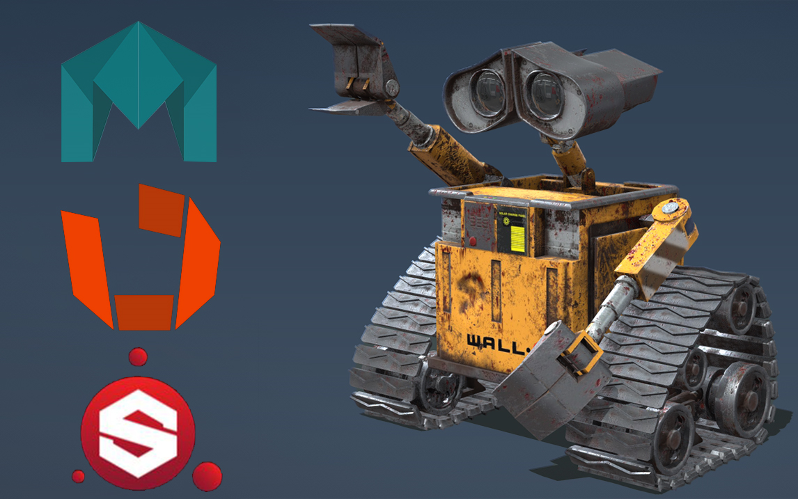 【maya建模】硬表面机器人全流程教学,maya零基础新手案例