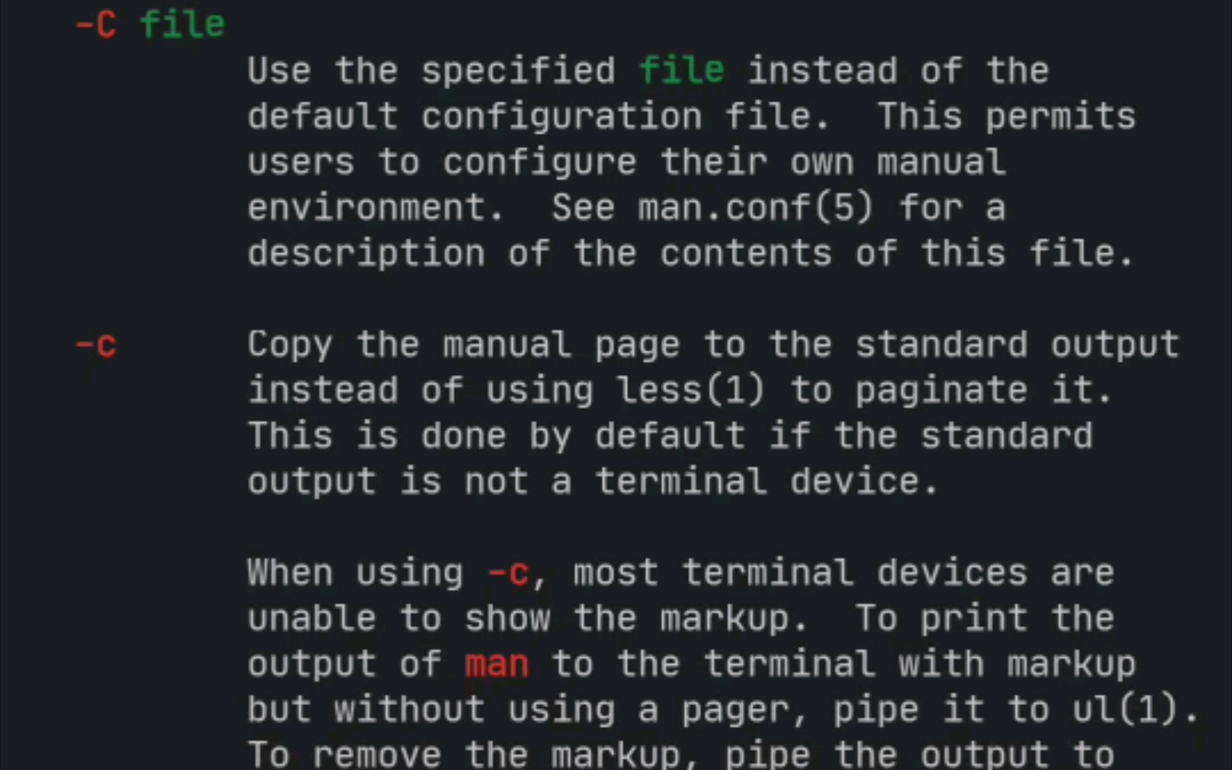 [termux]命令手册查看命令man的一些参数解释