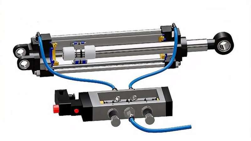 气缸工作原理3d动画演示