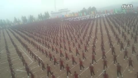 少林寺塔沟武术学校(大合练)温家宝,胡锦涛,李瑞环等观看过