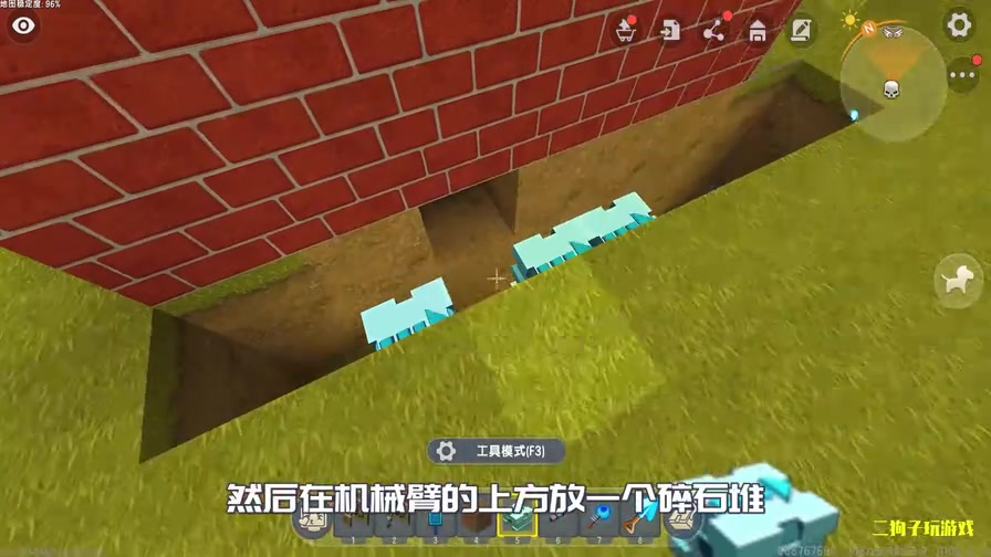 迷你世界511:伙伴要的狗洞隐藏门教程,进洞后就不怕被怪物打了