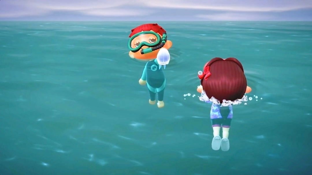 【大白】动物之森56:大白与粉丝一起潜水抓海洋生物!夏天来啦!