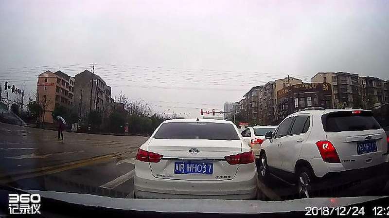 行车记录仪实拍:林子大了,怎么开车的都有,等红绿灯还带倒车的