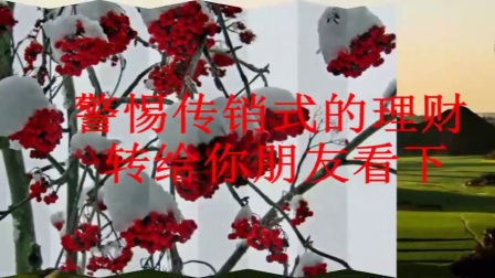 警惕传销理财的模式 转给你朋友看下。