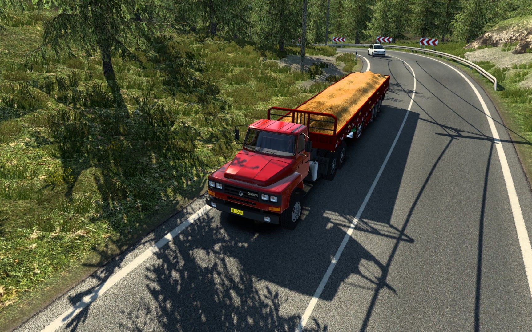 欧洲卡车模拟2:东风EQ140+低栏运输沙子