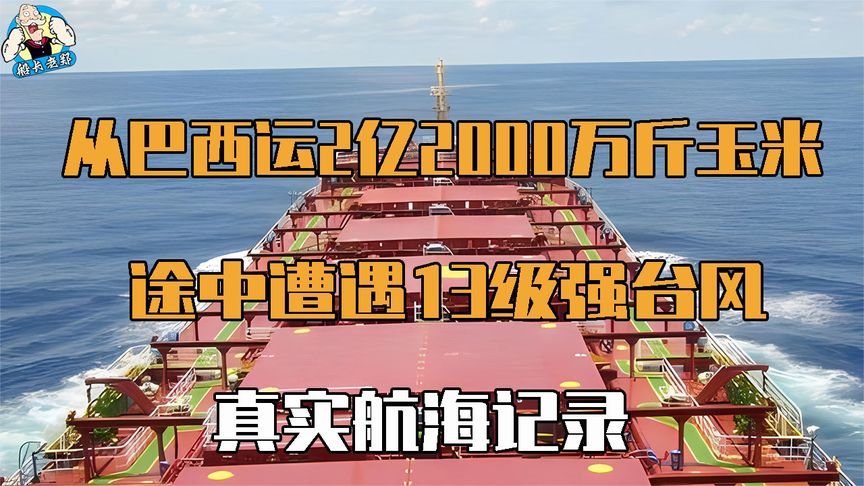 从巴西运2亿2000万斤玉米,途中遇到13级强台风,真实航海记录