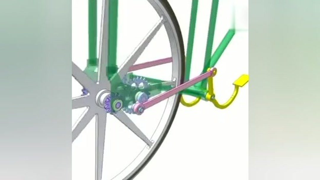 无链自行车机械结构,看看设计的如何?