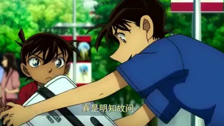 柯南:柯南基德一起出现?怪盗基德故意的,还霸气示爱小兰!