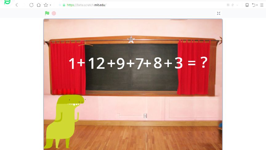 一年级数学,巧算速算算式,用编程动画演示