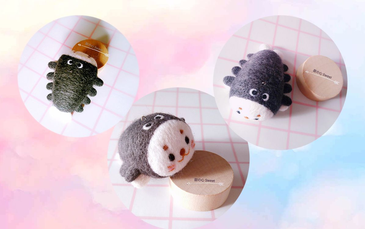 被吞掉的可爱小海豹(羊毛毡制作视频教程)