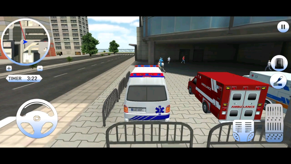 紧急屋顶跳跃救护车模拟器: 城市救援司机游戏