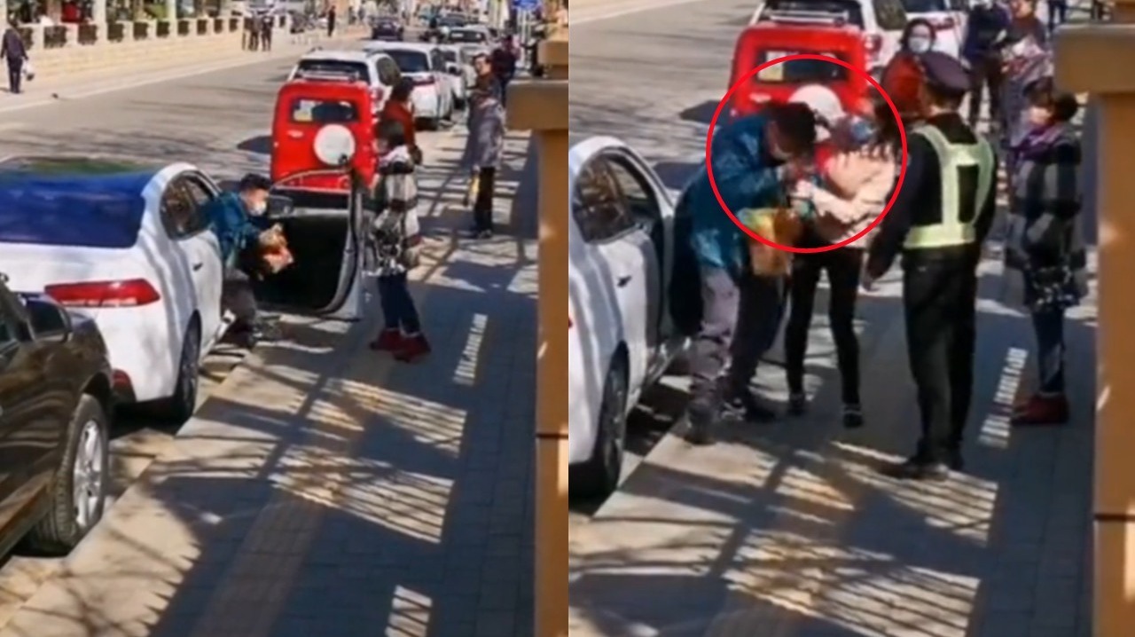 男子往窗外扔垃圾被路过阿姨扔回,刚下车准备吵架,妻子举动亮了