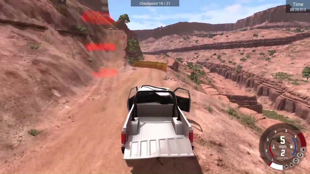 【汽车模拟】飞过山上的道路,成功落地最后还是翻车了