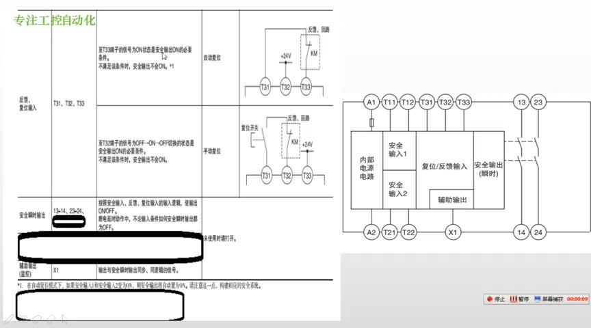 安全继电器实例应用第三讲:安全继电器外部端子的作用