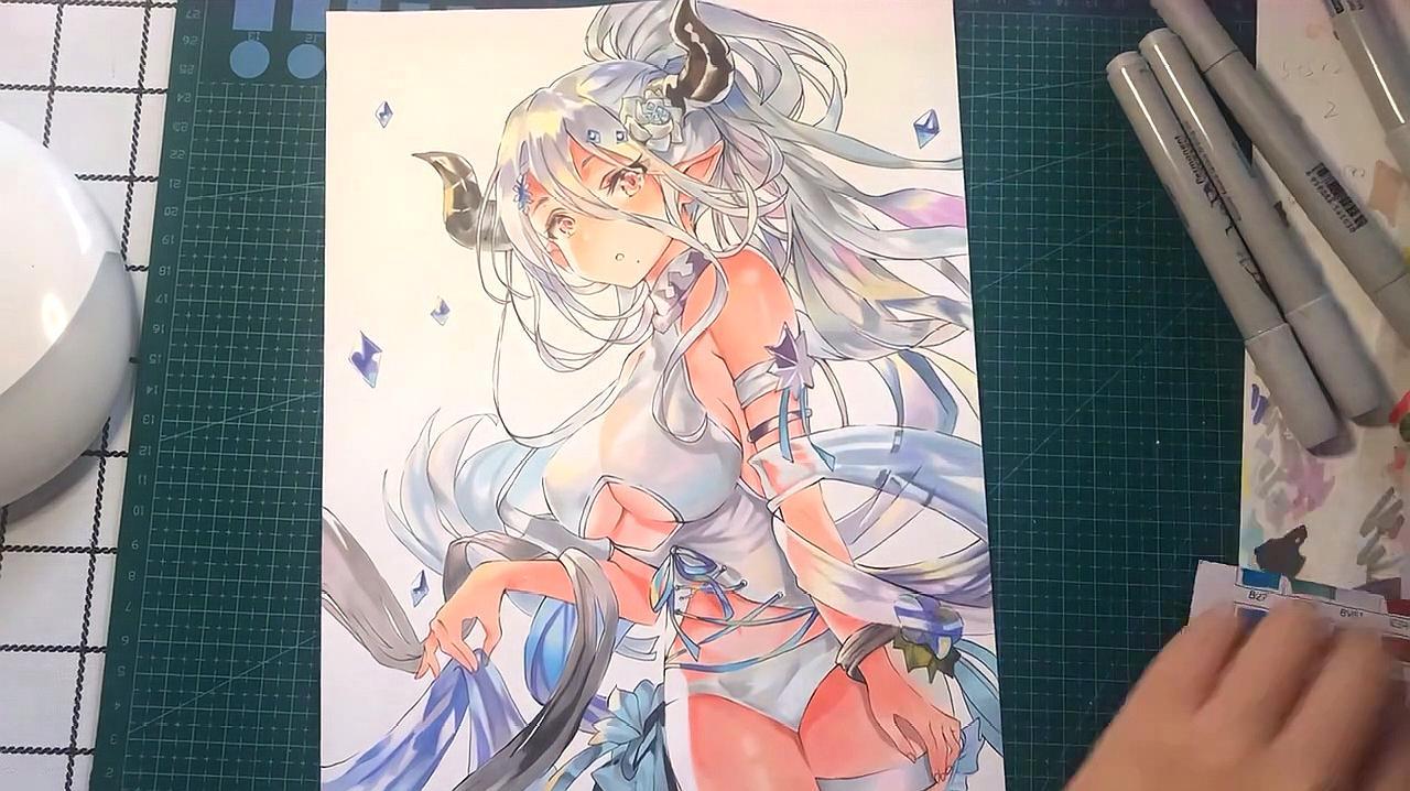 绘画:马克笔绘画过程,让你知道什么叫真正的大佬操作!