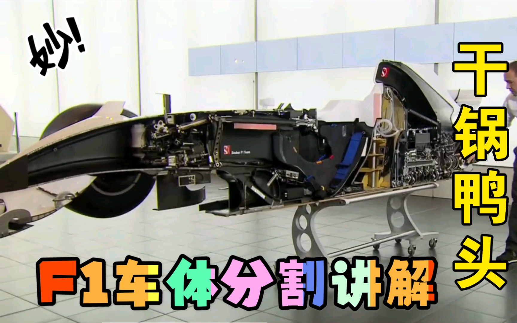 【F1中字】年轻佩雷兹带你看赛车分割部件讲解