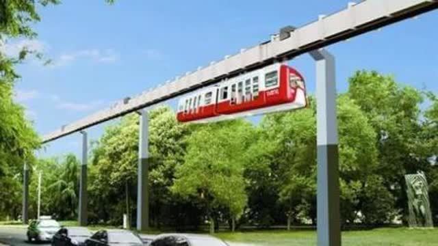 单轨列车可以在天上 飞 ?悬挂于空中十米,你敢坐吗?