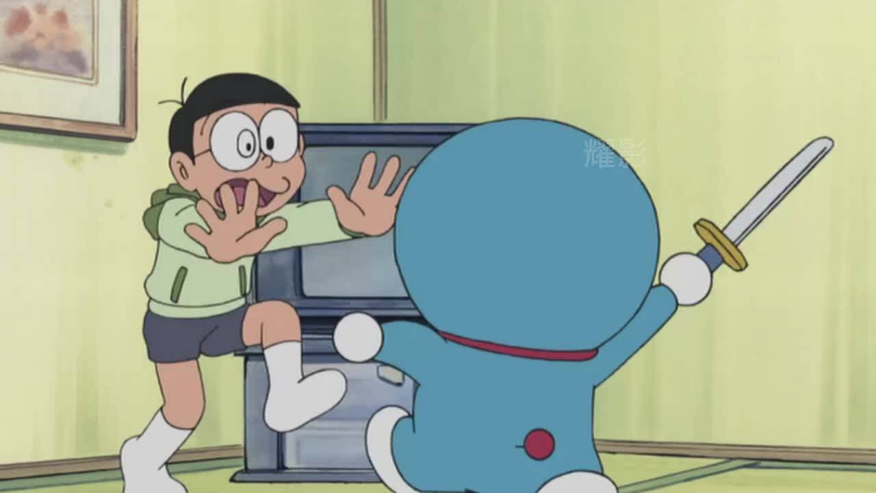 ...用一分为二刀把自己分成几等分! #动漫解说 #哆啦A梦 #经典动画片