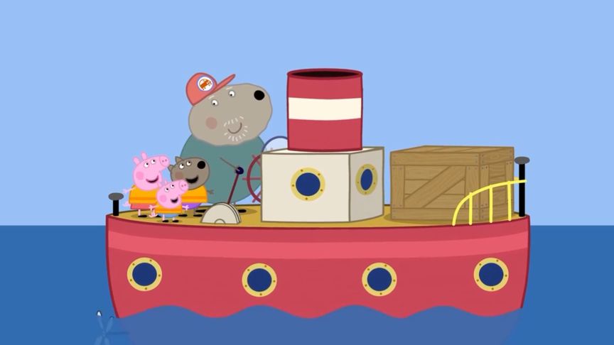 小猪佩奇:大家来到海洋,开着大轮船,要向着哪里出发