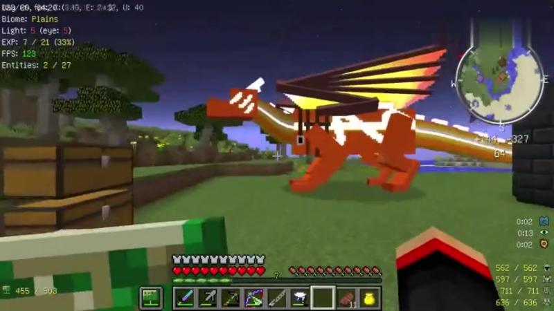 我的世界驯龙高手23:地下龙巢出现五级大火龙