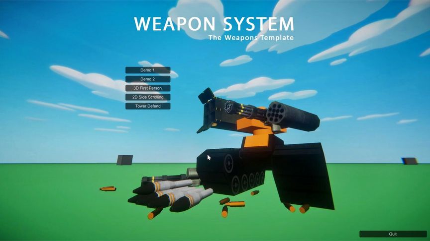 Unity武器系统 多种武器效果展示 Unity插件模板推荐