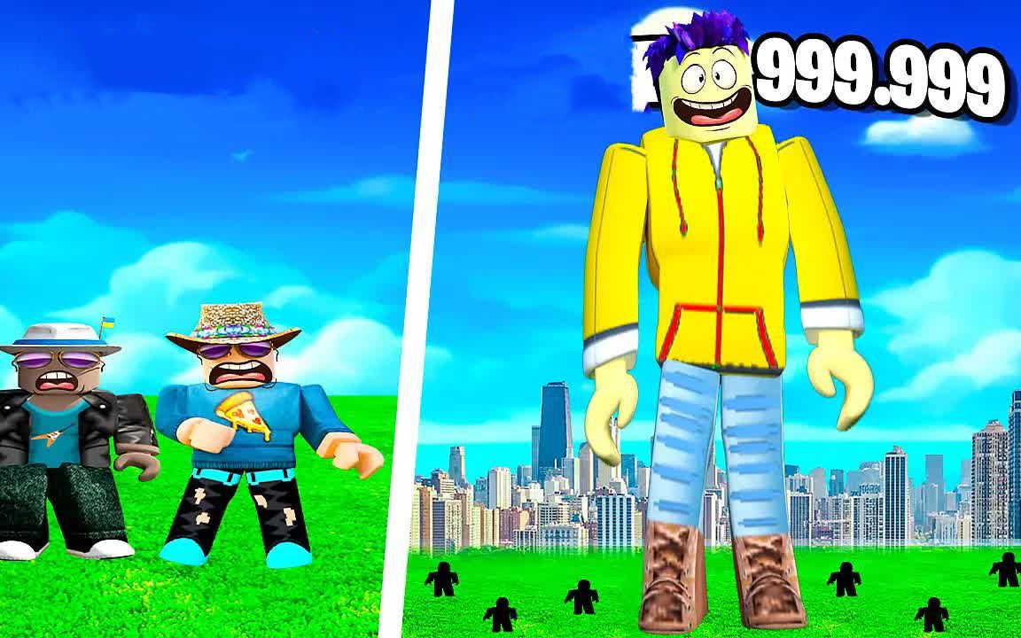 ROBLOX成长模拟器:成长记,大狗疯狂进食变成巨人!