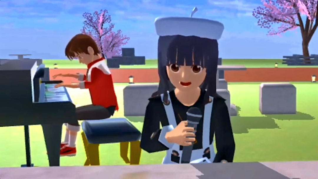 5樱花校园模拟器:冬日里唱首甜甜的歌吧