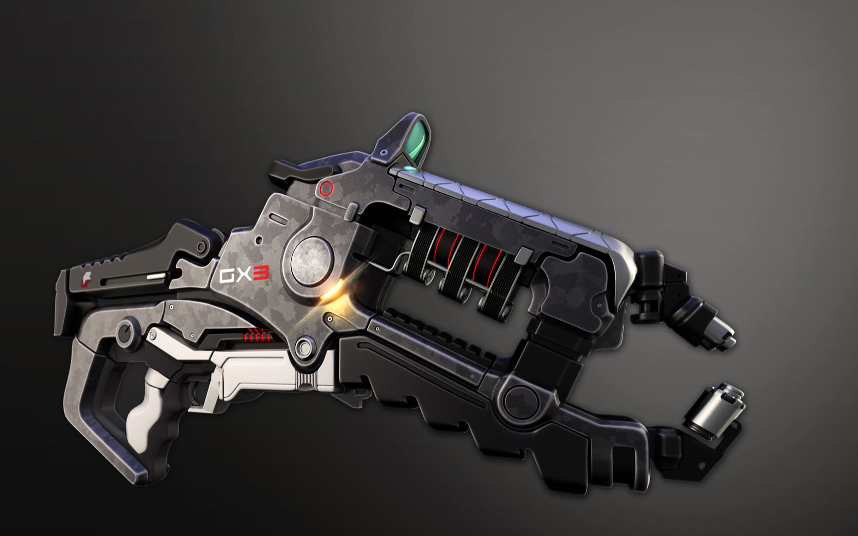 Maya零基础建模,次世代高模机械枪模型制作