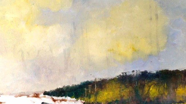 油画风景现场做画实录之三