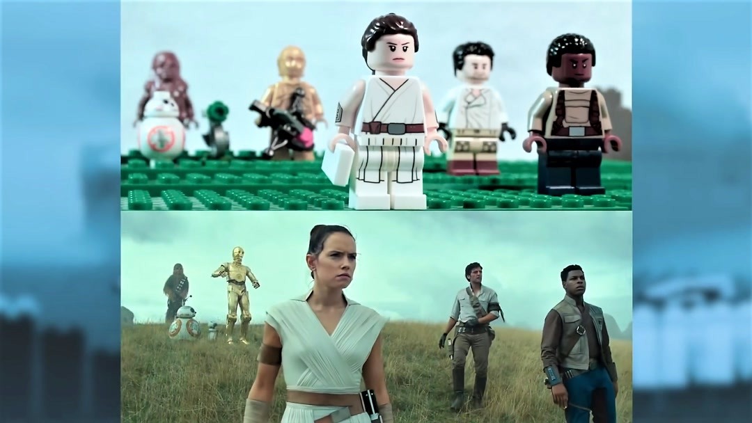 定格动画-乐高版翻拍星球大战第九部预告片对比版