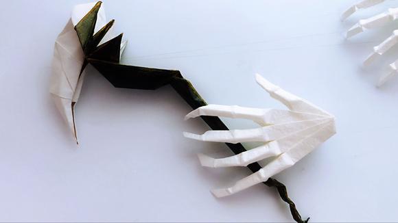 折纸教程:非常详细的死神镰刀折纸教程,成品看着很帅气啊!