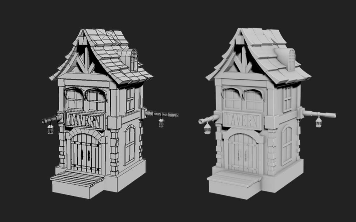 【3dmax场景建模】风格化Q版建模型 布线流程讲解