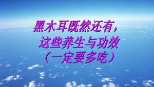 黑木耳既然还有,这些养生与功效(一定要多吃)