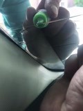 玻璃裂缝修复进行中