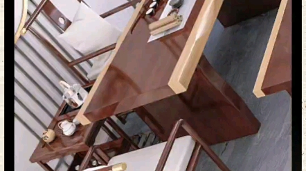 新中式实木茶桌椅组合客厅原木大板泡茶桌办公室整板功夫茶台
